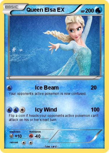 Pokémon Queen Elsa EX 1 1 - Ice Beam - My Pokemon Card