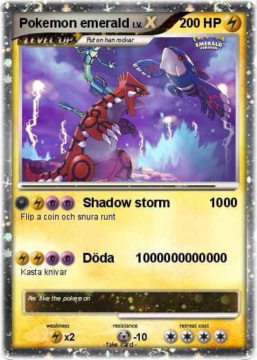 Pokémon Pokemon emerald - Shadow storm 1000 - My Pokemon Card