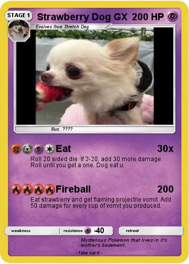 Pokémon Strawberry Dog GX - Eat - My Pokemon Card