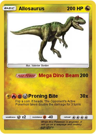 Pokémon Allosaurus 122 122 - Mega Dino Beam - My Pokemon Card