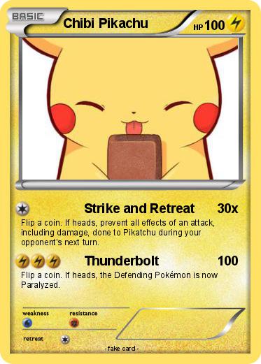 Pokémon Chibi Pikachu 6 6 - Strike and Retreat - My Pokemon Card