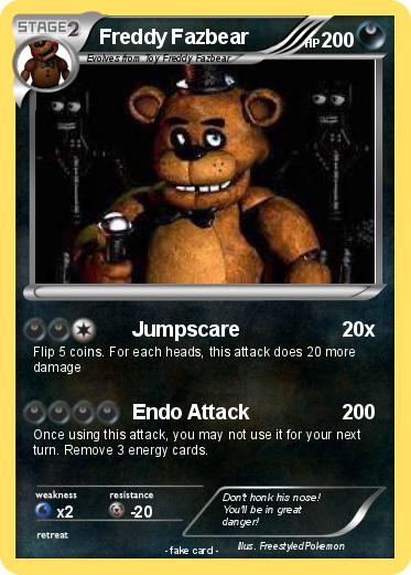 Pokémon Freddy Fazbear 484 484 - Jumpscare - My Pokemon Card