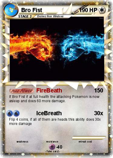 Pokémon Bro Fist 3 3 - FireBeath - My Pokemon Card