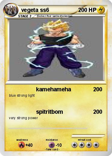 Pokémon vegeta ss6 1 1 - kamehameha - My Pokemon Card