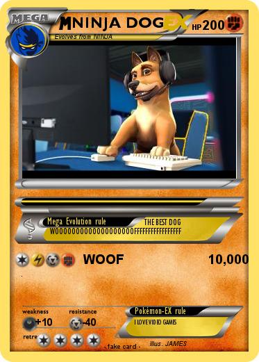 Pokémon NINJA DOG 8 8 - WOOF 10,000 - My Pokemon Card