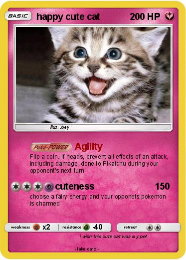 Pokémon happy cute cat - Agility - My Pokemon Card