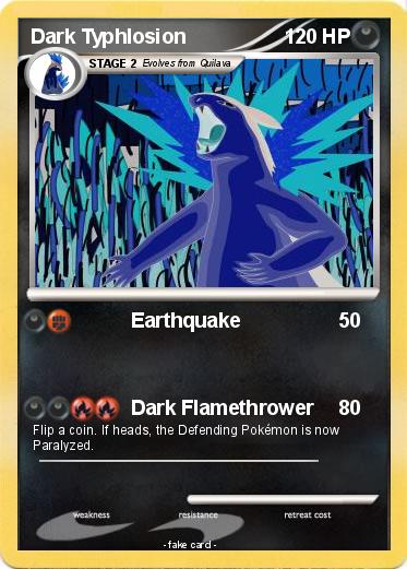 Pokémon Dark Typhlosion 11 11 - Earthquake - My Pokemon Card
