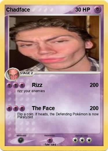 Pokémon Chadface - Rizz - My Pokemon Card