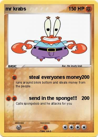 Pokémon mr krabs 319 319 - steal everyones money - My Pokemon Card