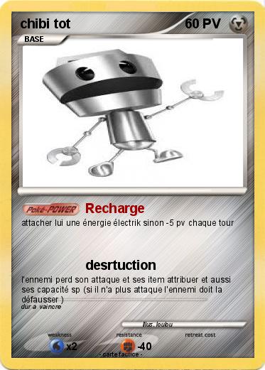 Pokémon chibi tot - Recharge - Ma carte Pokémon