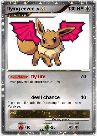 Pokémon flying eevee - fly fire - My Pokemon Card