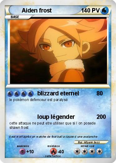 Pokémon Aiden frost 33 33 - blizzard eternel - Ma carte Pokémon