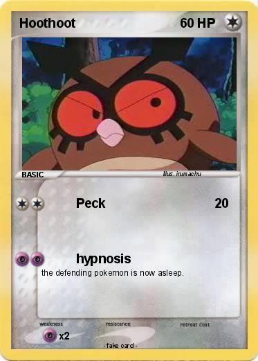 Pokémon Hoothoot 24 24 - Peck - My Pokemon Card