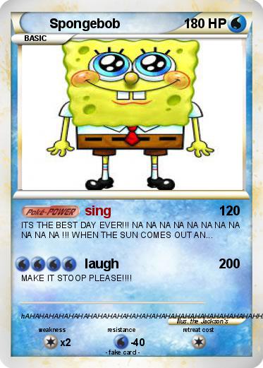 Pokémon Spongebob 2685 2685 - sing - My Pokemon Card