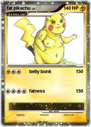 Pokémon fat pikachu 77 77 - belly bonk - My Pokemon Card