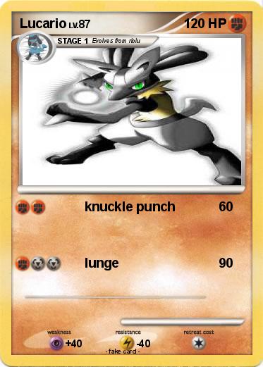 Pokémon Lucario 5017 5017 - knuckle punch - My Pokemon Card