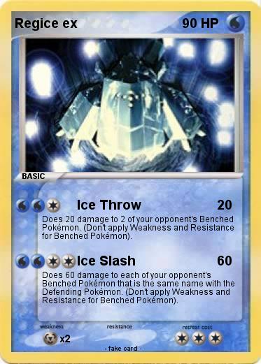 Pokémon Regice ex 32 32 - Ice Throw - My Pokemon Card