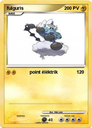 Pokémon fulguris 93 93 - point éléktrik - Ma carte Pokémon