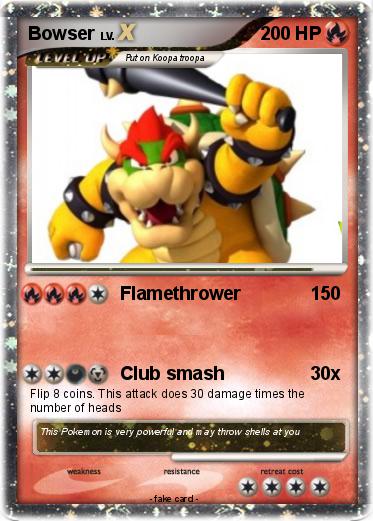 Pokémon Bowser 3834 3834 - Flamethrower - My Pokemon Card