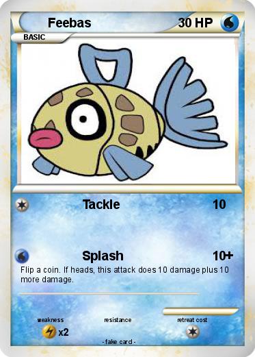 Pokémon Feebas 29 29 - Tackle - My Pokemon Card