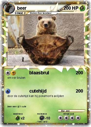 Pokémon beer 110 110 - blaasbrul - My Pokemon Card