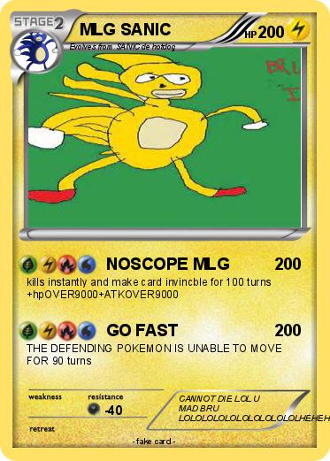 Pokémon MLG SANIC 6 6 - NOSCOPE MLG - My Pokemon Card