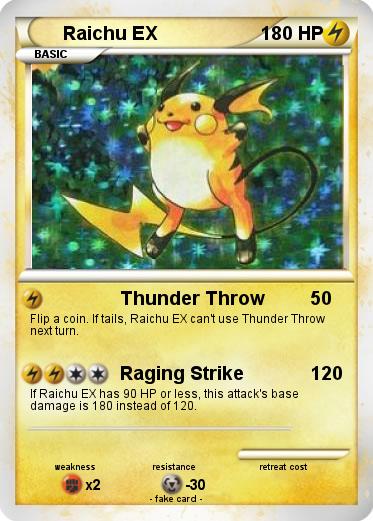 Pokémon Raichu EX 275 275 - Thunder Throw - My Pokemon Card