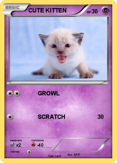 Pokémon CUTE KITTEN 76 76 - GROWL - My Pokemon Card