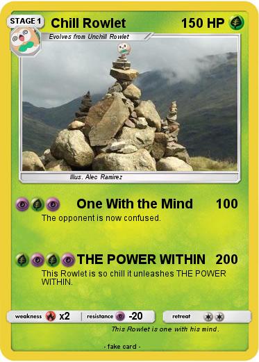 Pokémon Chill Rowlet - One With the Mind - My Pokemon Card