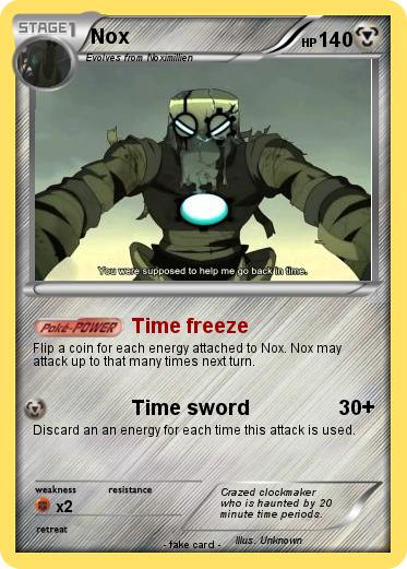 Pokémon Nox 72 72 - Time freeze - My Pokemon Card