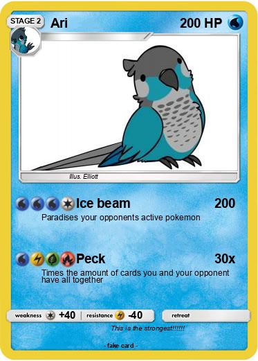 Pokémon Ari 90 90 - Ice beam - My Pokemon Card