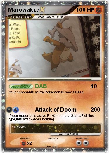 Pokémon Marowak 91 91 - DAB - My Pokemon Card