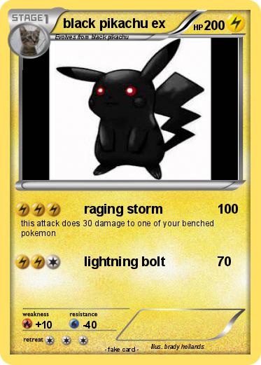 Pokémon black pikachu ex - raging storm - My Pokemon Card