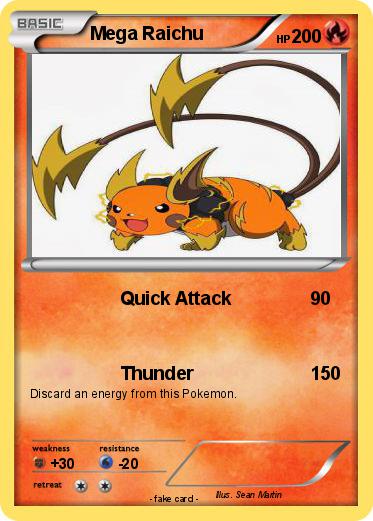 Pokémon Mega Raichu 40 40 - Quick Attack - My Pokemon Card