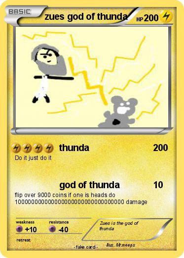 Pokémon zues god of thunda - thunda - My Pokemon Card