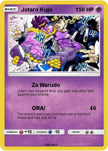 Pokémon Jotaro Kujo 16 16 - Za Warudo - My Pokemon Card