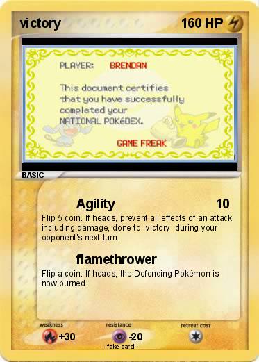 Pokémon victory 22 22 - Agility - My Pokemon Card