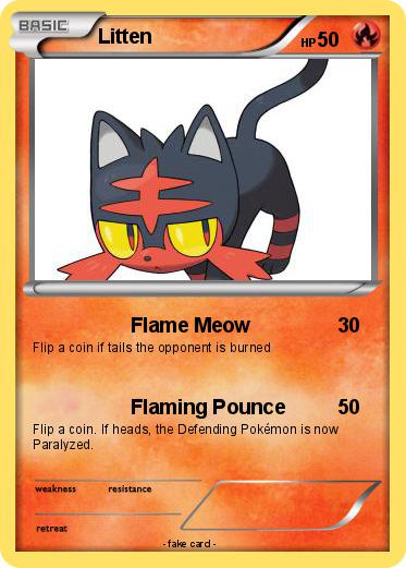 Pokémon Litten 51 51 - Flame Meow - My Pokemon Card