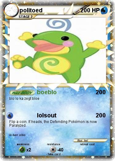 Pokémon politoed 75 75 - boeblo - My Pokemon Card