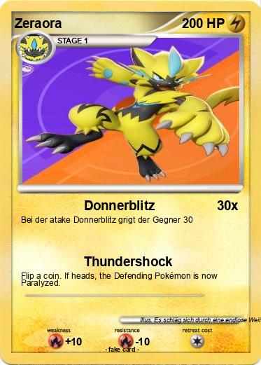 Pokémon Zeraora 285 285 - Donnerblitz - My Pokemon Card