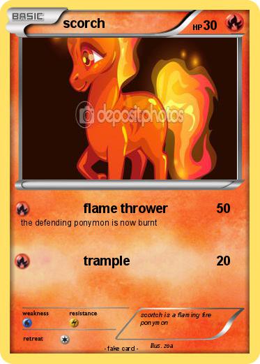 Pokémon scorch 40 40 - flame thrower - My Pokemon Card