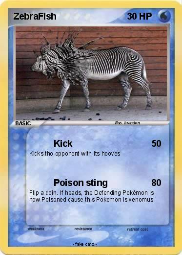 Pokémon ZebraFish - Kick - My Pokemon Card