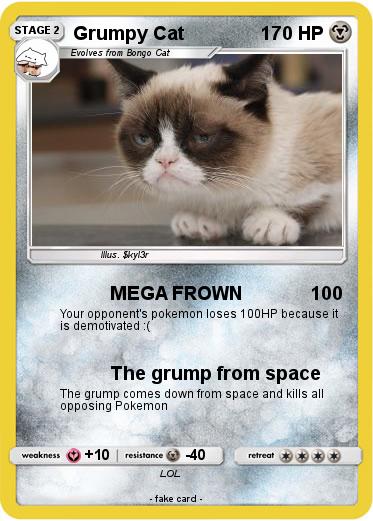 Pokémon Grumpy Cat 1264 1264 - MEGA FROWN - My Pokemon Card