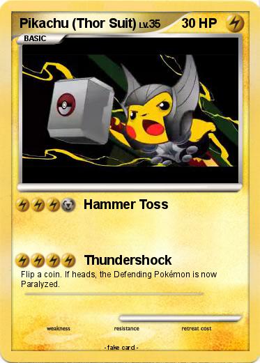 Pokémon Pikachu Thor Suit - Hammer Toss - My Pokemon Card