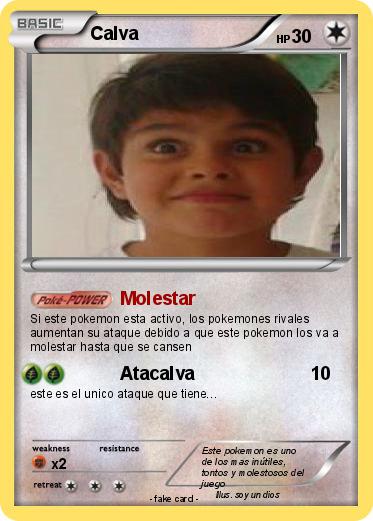 Pokémon Calva - Molestar - Mi carta pokémon