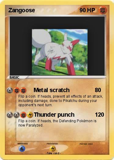 Pokémon Zangoose 124 124 - Metal scratch - My Pokemon Card