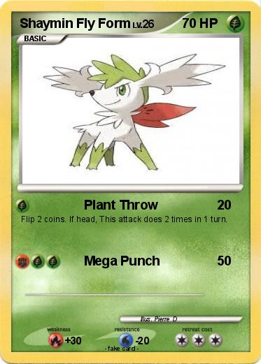 Pokémon Shaymin Fly Form 1 1 - Plant Throw - My Pokemon Card