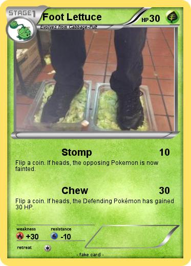Pokémon Foot Lettuce 11 11 - Stomp - My Pokemon Card