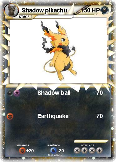 Pokémon Shadow pikachu 822 822 - Shadow ball - My Pokemon Card