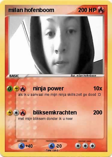Pokémon milan hofenboom - ninja power - My Pokemon Card